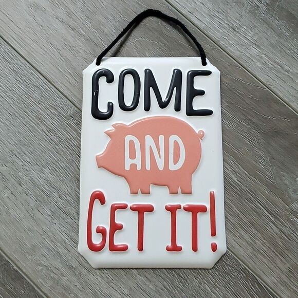 Accents | Rustic Farmhouse Metalpig Sign | Poshmark